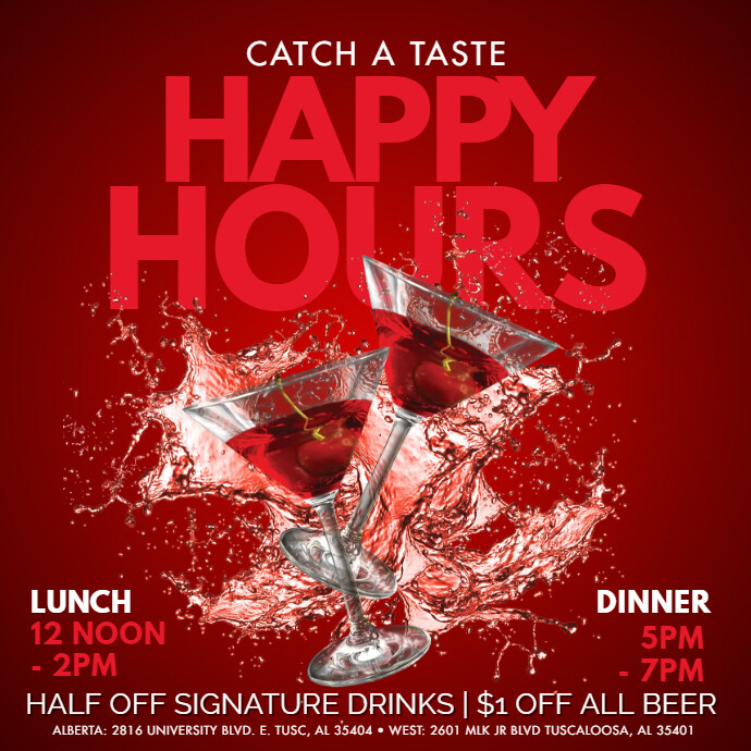 CAT HAPPY HOURS | PosterMyWall