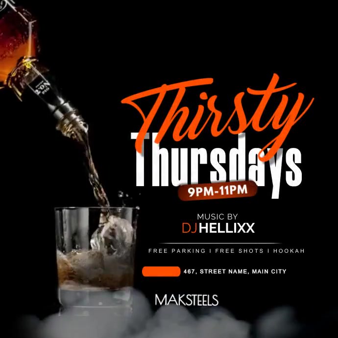 thirsty thursdays | PosterMyWall