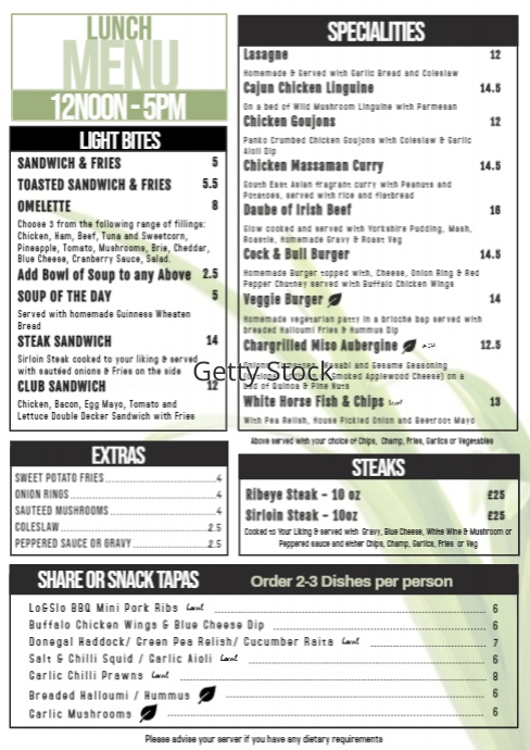 Lunch Menu September 2021 | PosterMyWall