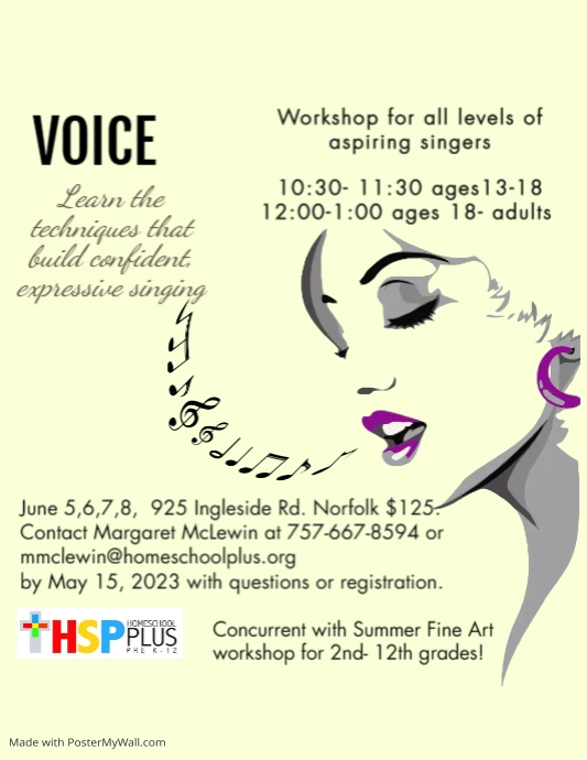 voice & singing lessons template | PosterMyWall