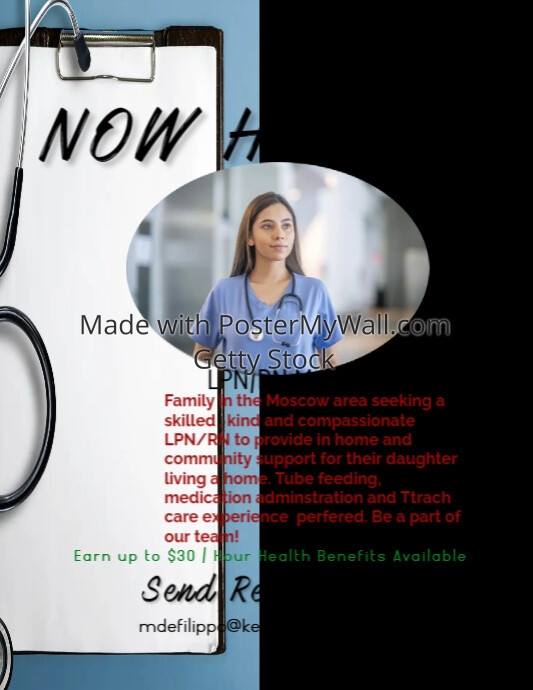 Nurse Doctor Hiring Ads Flyer Ad | PosterMyWall