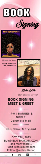 Pink Women's Book Launch Release Flyer (2) | PosterMyWall