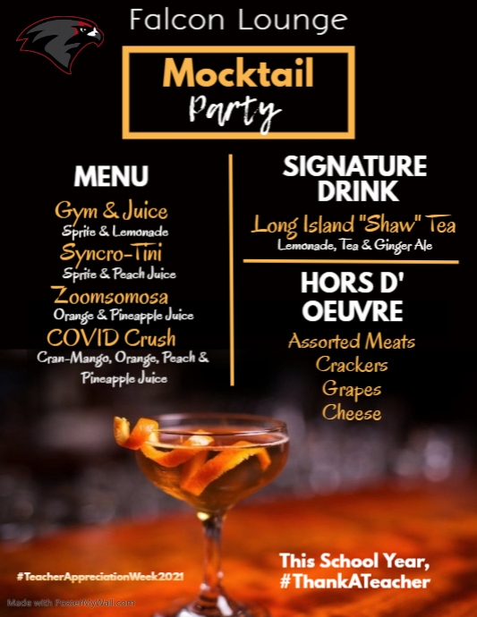 Mocktail Bar - Teacher Appreciation | PosterMyWall