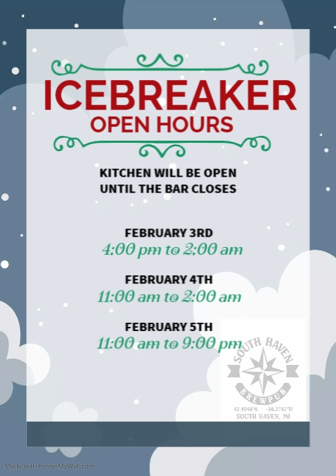 Holiday Opening Hours print template | PosterMyWall