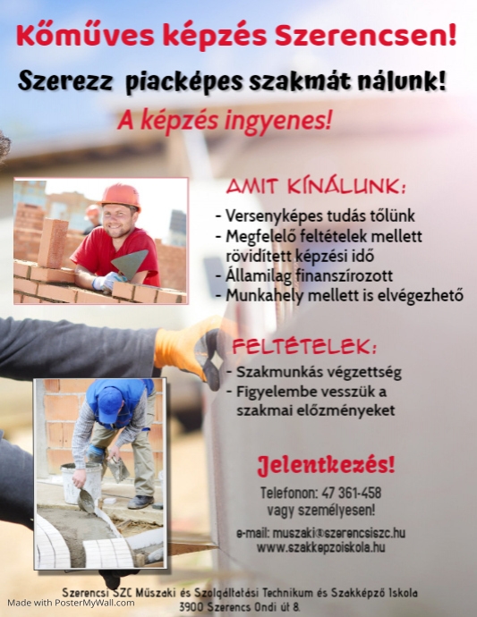 Copy of masonry brick concrete flyer template | PosterMyWall