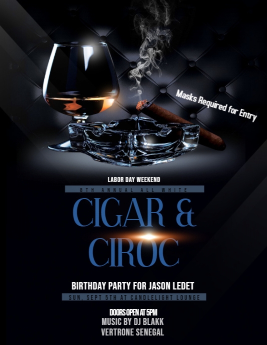 Copy of CIGAR & WHISKEY Flyer Template | PosterMyWall