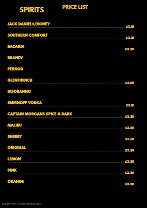 Copy of Beer menu list table card a4 | PosterMyWall