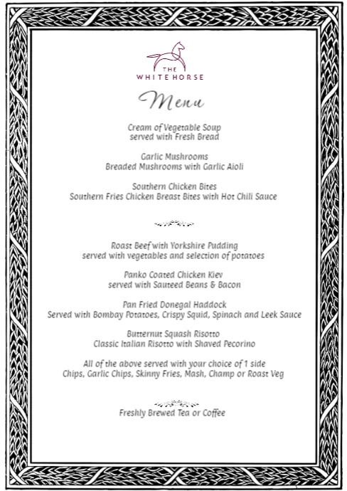 Sunday Lunch Menu (3) | PosterMyWall