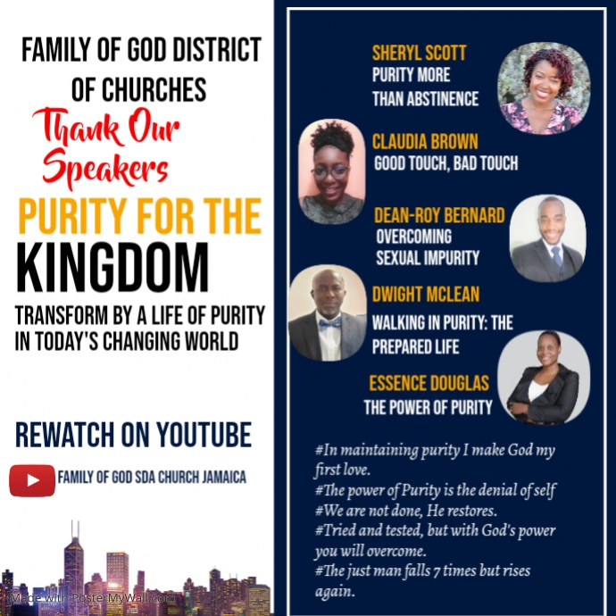 Purity For THE KINGDOM | PosterMyWall