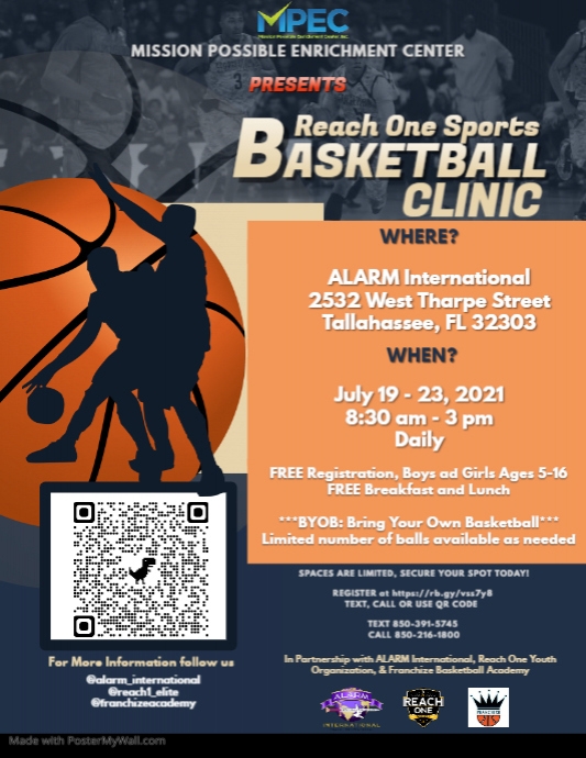 Copy of MPEC-Reach One Basketball Clinic Flyer 2021 | PosterMyWall