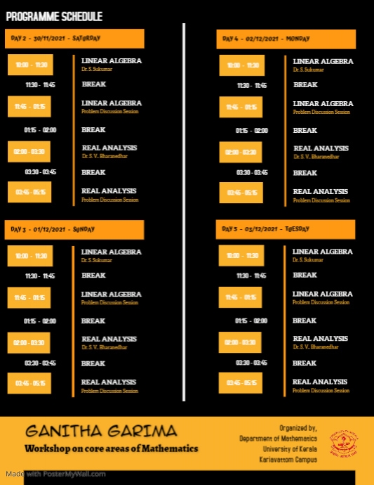 Copy of Copy of Copy of Program Events Calendar Flyer | PosterMyWall