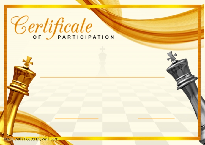 Copy of Chess Certificate of Appreciation Template | PosterMyWall