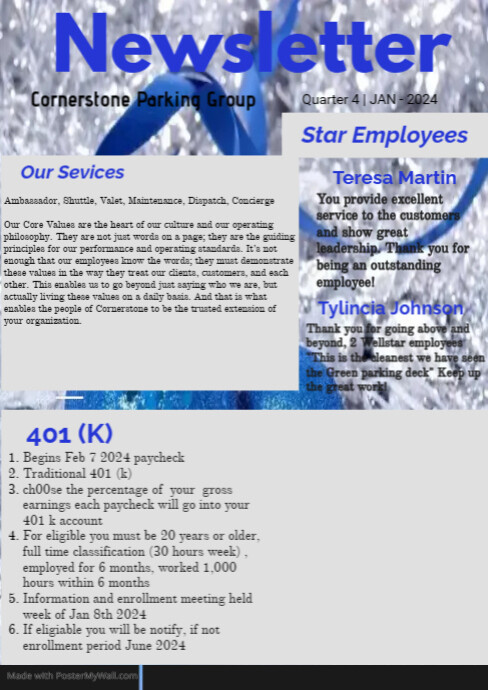 Orange Custom Branded Newsletter Page | PosterMyWall