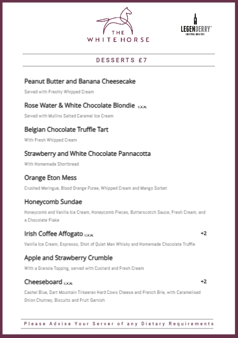 July Dessert Menu 2023 | PosterMyWall