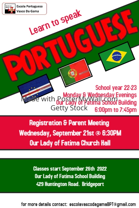 Copy of Learn Portuguese Language Flyer Poster Template | PosterMyWall