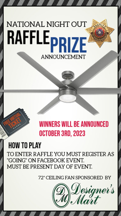 RAFFLE 72" CEILING FAN (1) | PosterMyWall