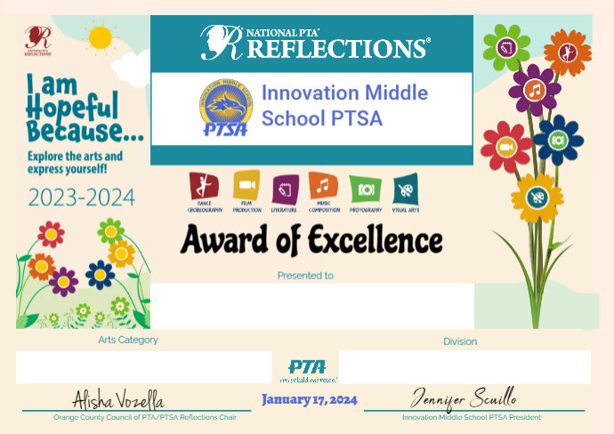 Reflections certificate (3) | PosterMyWall