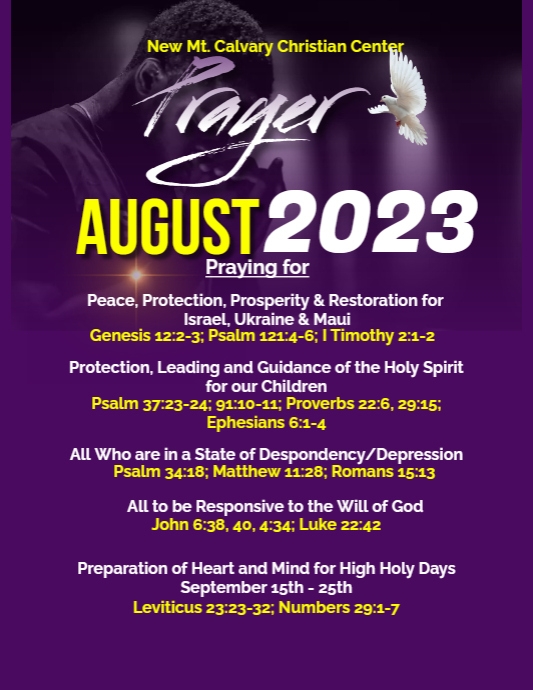 August Prayer | PosterMyWall