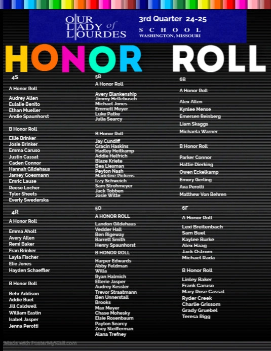 Honor Roll (3) | PosterMyWall
