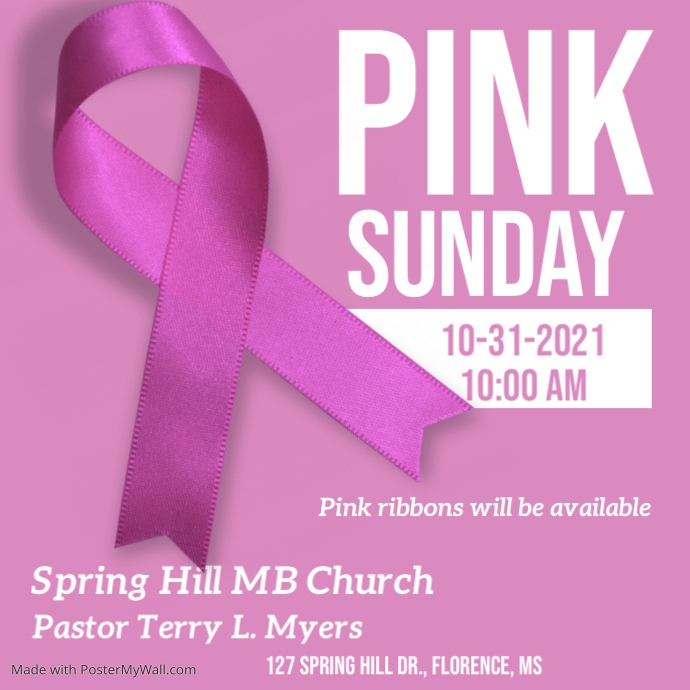 Copy of Copy of Breast Cancer Pink October Square ad | PosterMyWall
