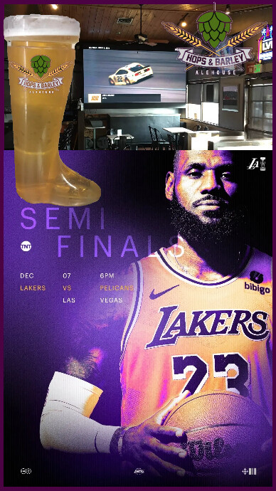 Lakers Flyer for In Season Semi finals for Hops | PosterMyWall