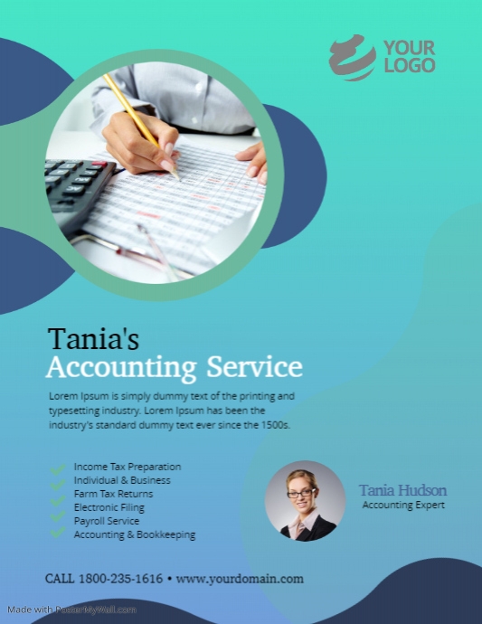 Copy of Copy of Accounting Service Flyer Poster Ad Template | PosterMyWall