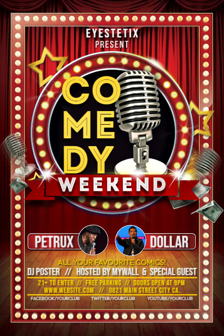 Stand Up Comedy Flyer / Poster Template | PosterMyWall