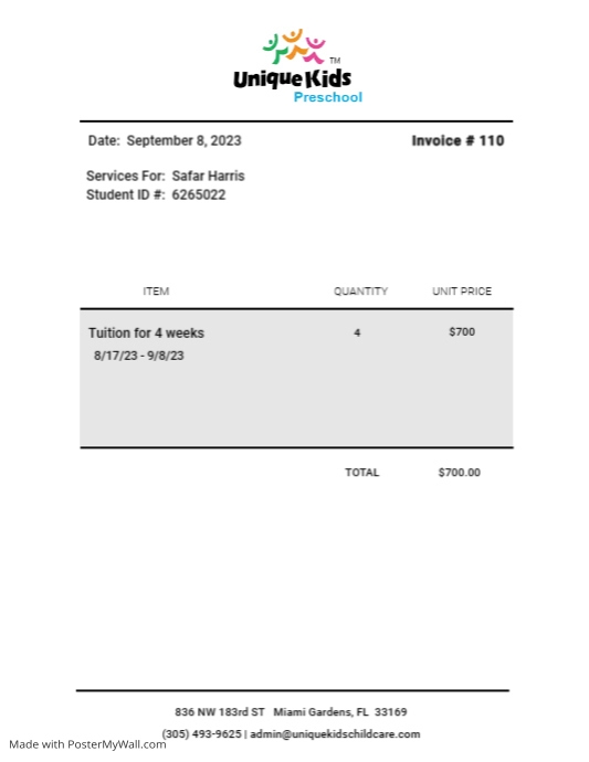 Business Invoice | PosterMyWall