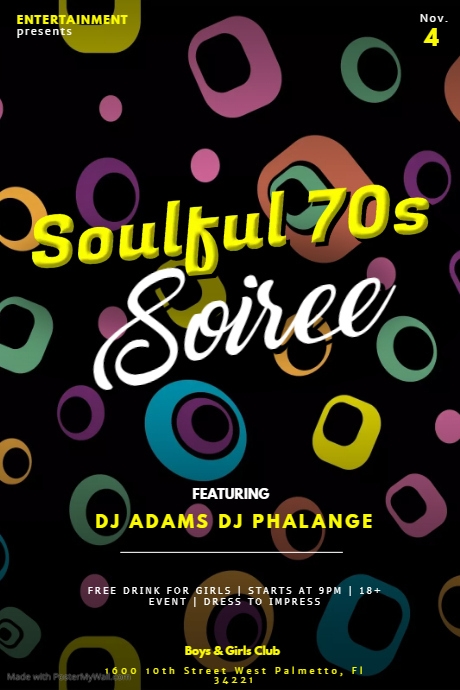 70s party flyer template | PosterMyWall