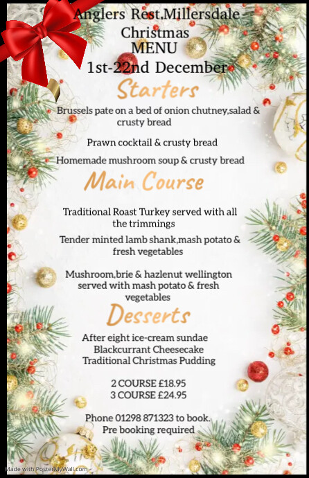 new year menu, christmas menu, menu | PosterMyWall