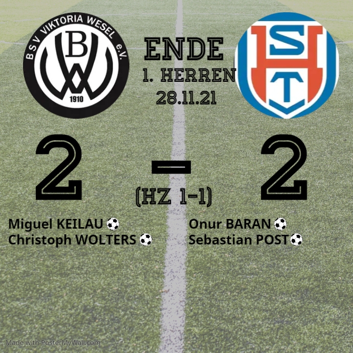 Kopie von Soccer Full Time Score | PosterMyWall