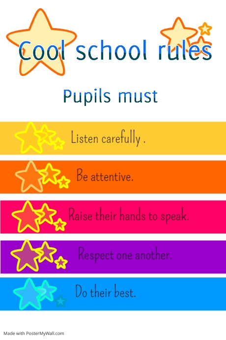 Copy of Copie de Know the rules sign | PosterMyWall
