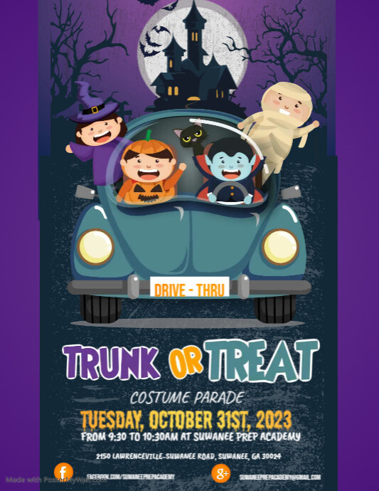halloween, drive-thru trick or treat | PosterMyWall