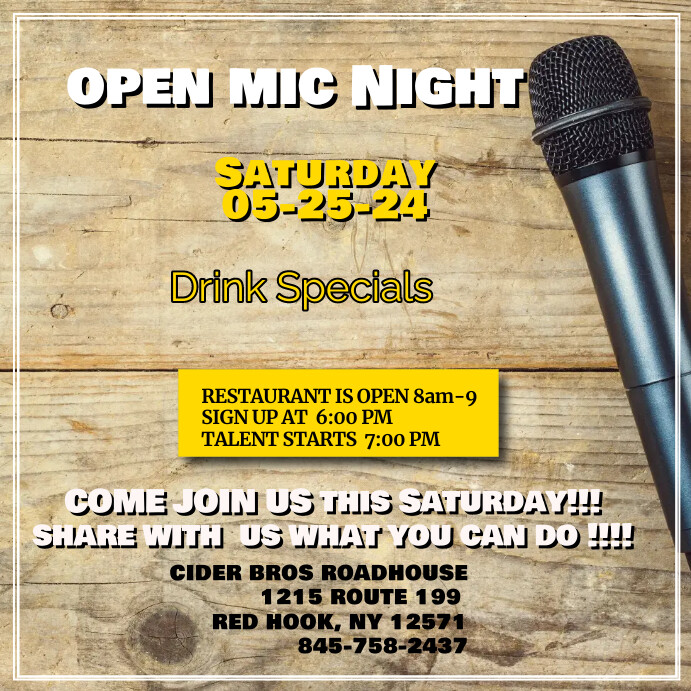 OPEN MIC Stand up Comedy Facebook Instagram Post | PosterMyWall