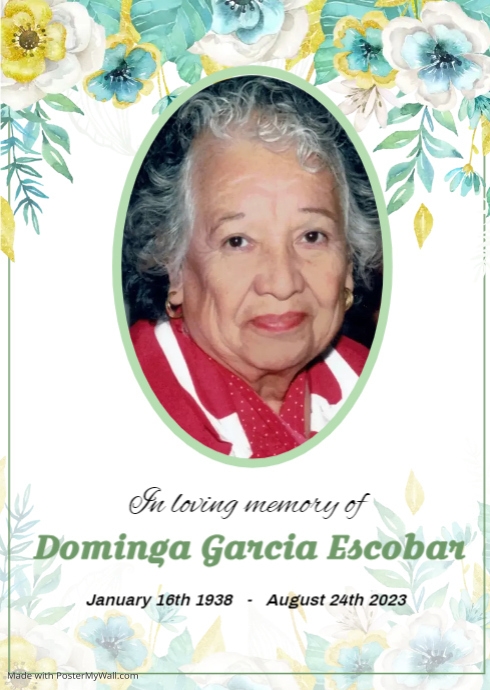 Floral Funeral Announcement Card | PosterMyWall