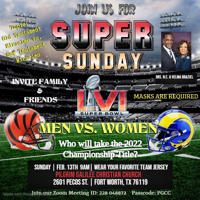 Copy of SUPER BOWL LVI SUPER SUNDAY CHURCH FLYER | PosterMyWall