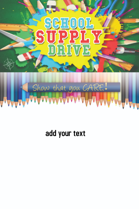 School Supply Drive Template | PosterMyWall