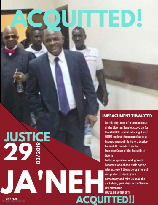 JUSTICE JA'NEH ACQUITTED | PosterMyWall