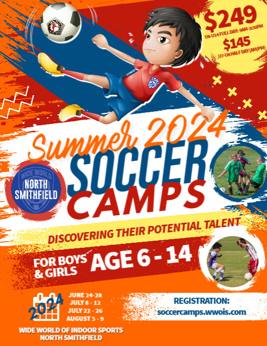 Summer Soccer Camp Flyer Template | PosterMyWall