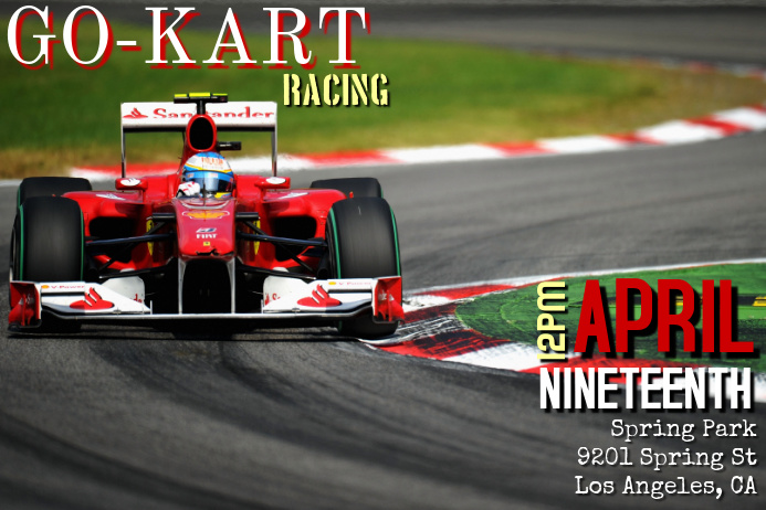 GO-KART RACING | PosterMyWall