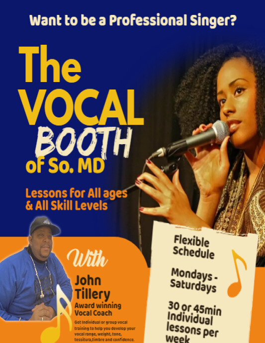 Vocal Lessons Flyer | PosterMyWall