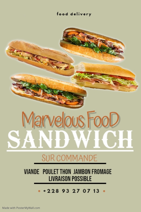 Fresh Sandwich Poster | PosterMyWall
