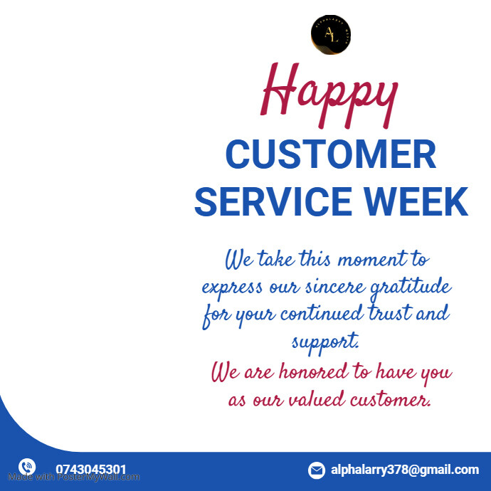 happy customer service week | PosterMyWall