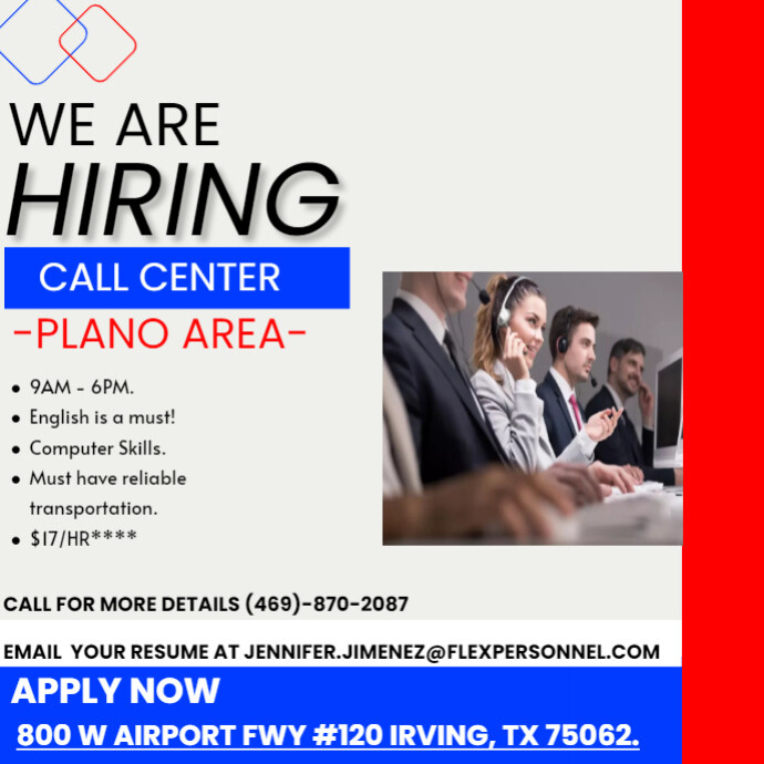 Hiring Post Employee | PosterMyWall