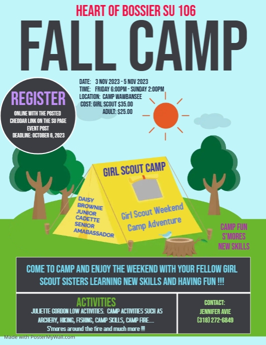 FALL CAMP Oct 2023 | PosterMyWall