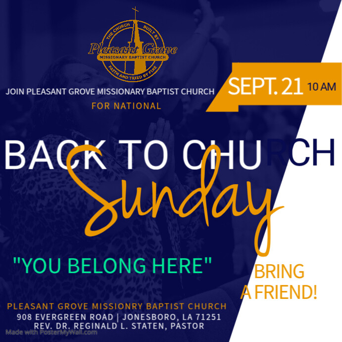 Back to Church | PosterMyWall