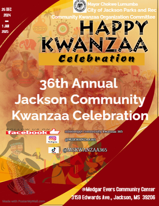 Kwanzaa celebration poster flyer design | PosterMyWall