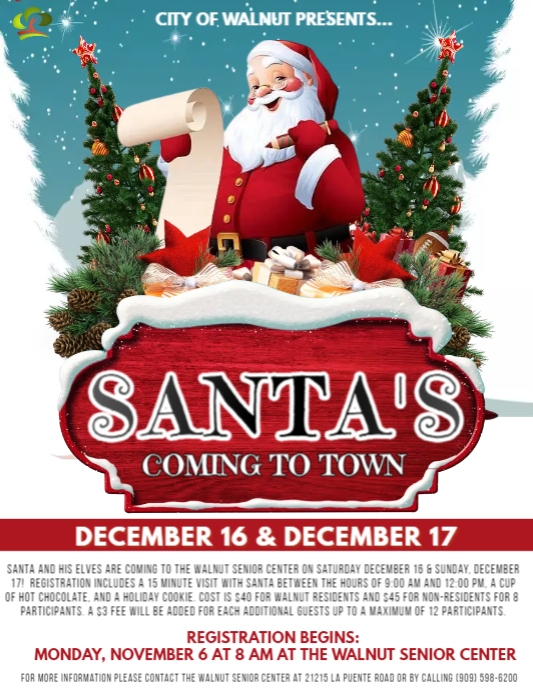 Santa is here, Christmas holidays | PosterMyWall