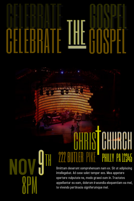 CELEBRATE THE GOSPEL Template | PosterMyWall
