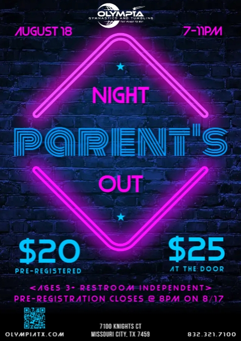 Parent's Night Out | PosterMyWall